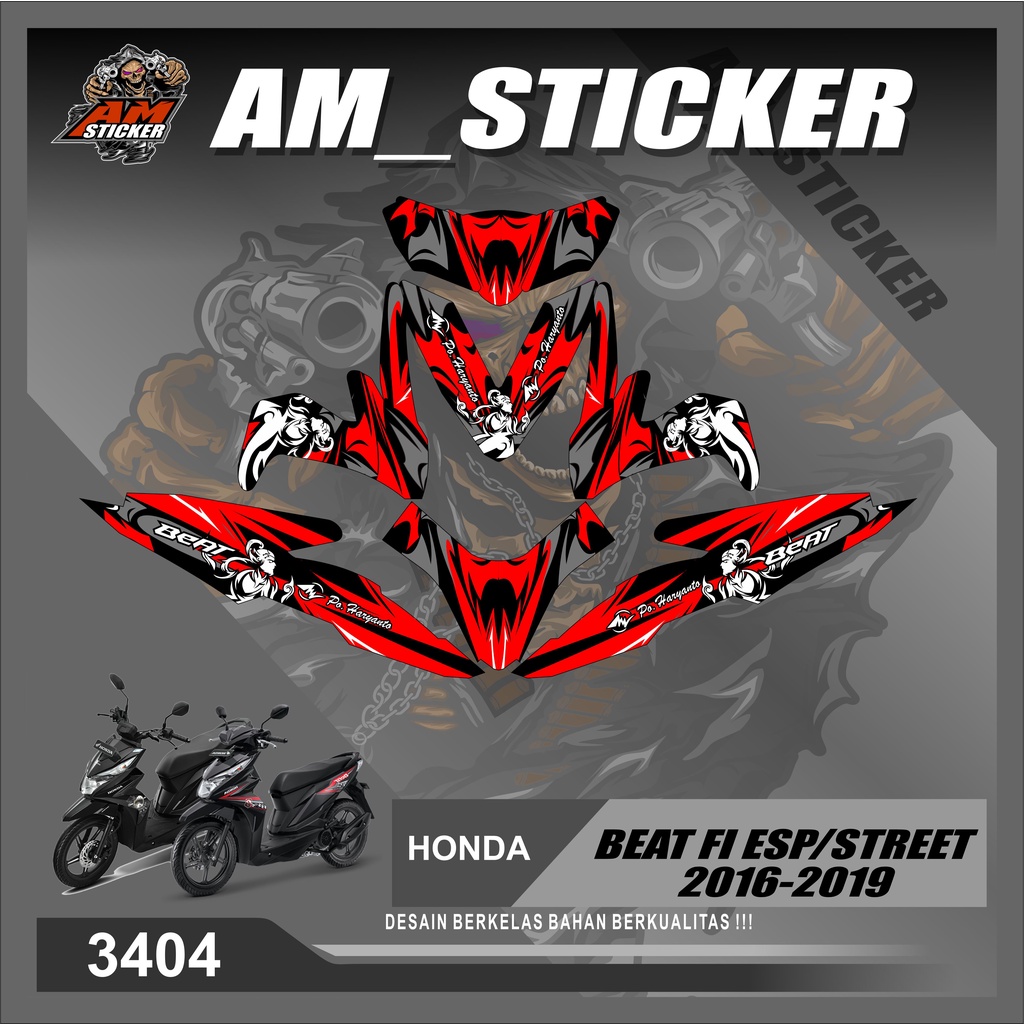 Jual Decal Beat fi esp Streat tahun 2016-2019 full bodi desain racing ...