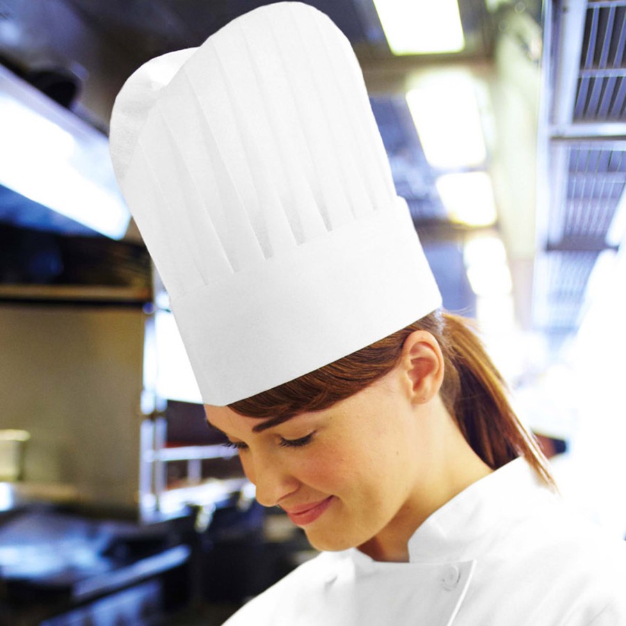 Jual (Harga 1 pcs) Topi Chef Bahan Viscose / Topi Masak Koki / Chef ...