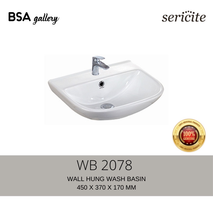 Jual WASTAFEL SERICITE WB2078 BODY ONLY / WB 2078 / WASHTAFEL GANTUNG TOILET | Shopee Indonesia