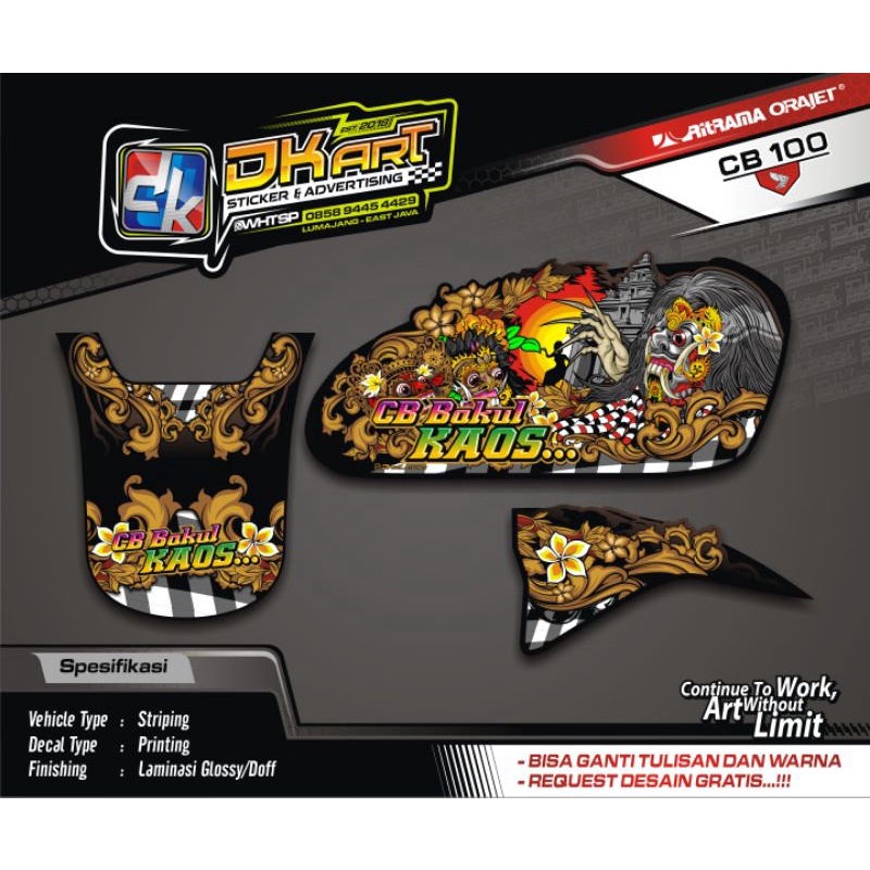 Jual BSD Decal Sticker Honda CB 100 Leak Barong Pesona Bali Custom ...