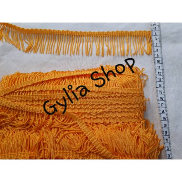 Jual Renda Rumbai Kuning / Rumbei Bendera / Rumbai Kostum Permeter ...