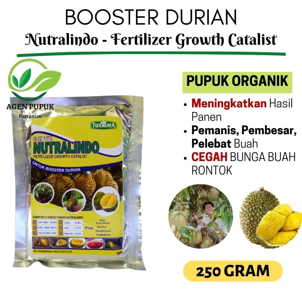 Jual Booster Durian Perangsang Buah Durian Diluar Musim, Pupuk Durian Cepat Besar dan Berbuah ...