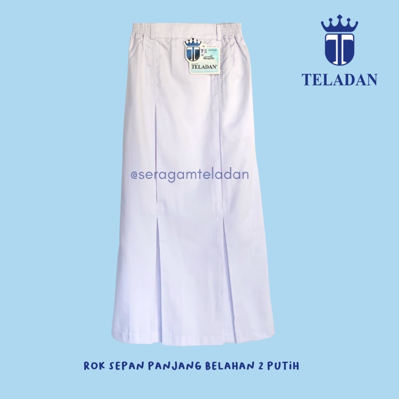 Jual Rok Sepan Putih Panjang Belahan 2 (Seragam Sekolah TELADAN ...