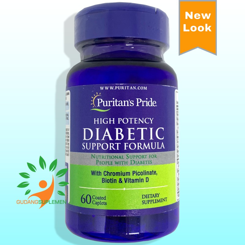 Jual Puritan's Pride DIABETIC SUPPORT FORMULA 60 KAPLET -Diabetes ALA ...