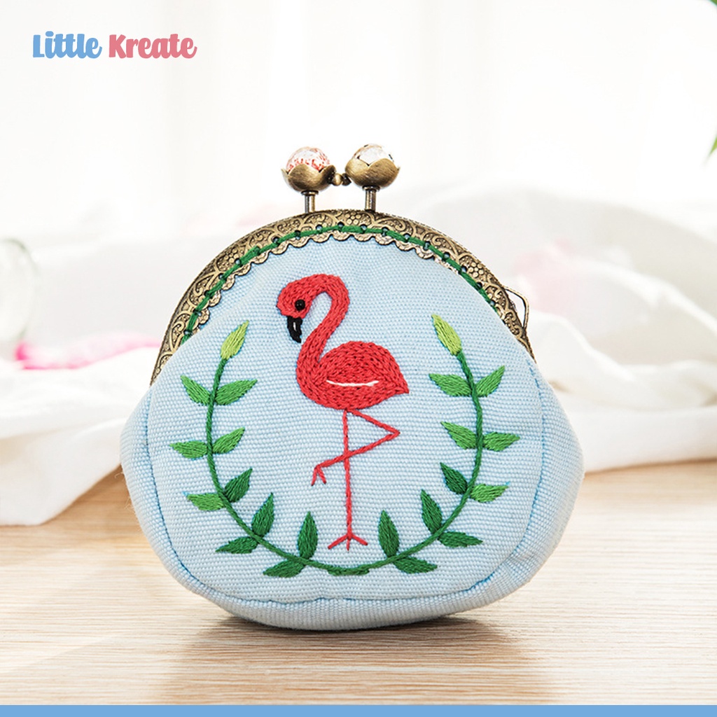 Jual EG#101 DIY Tas Sulam - Dompet Koin / DIY Hand Embroidery Coin Purse Set / Paket Sulam ...