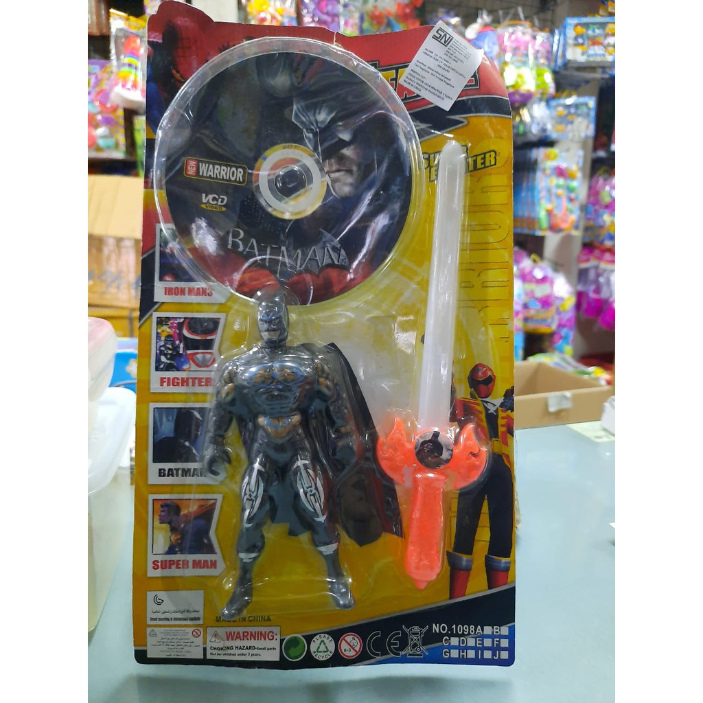 Jual Mainan figure batman dvd keping pedang sword avengers warrior vcd ...
