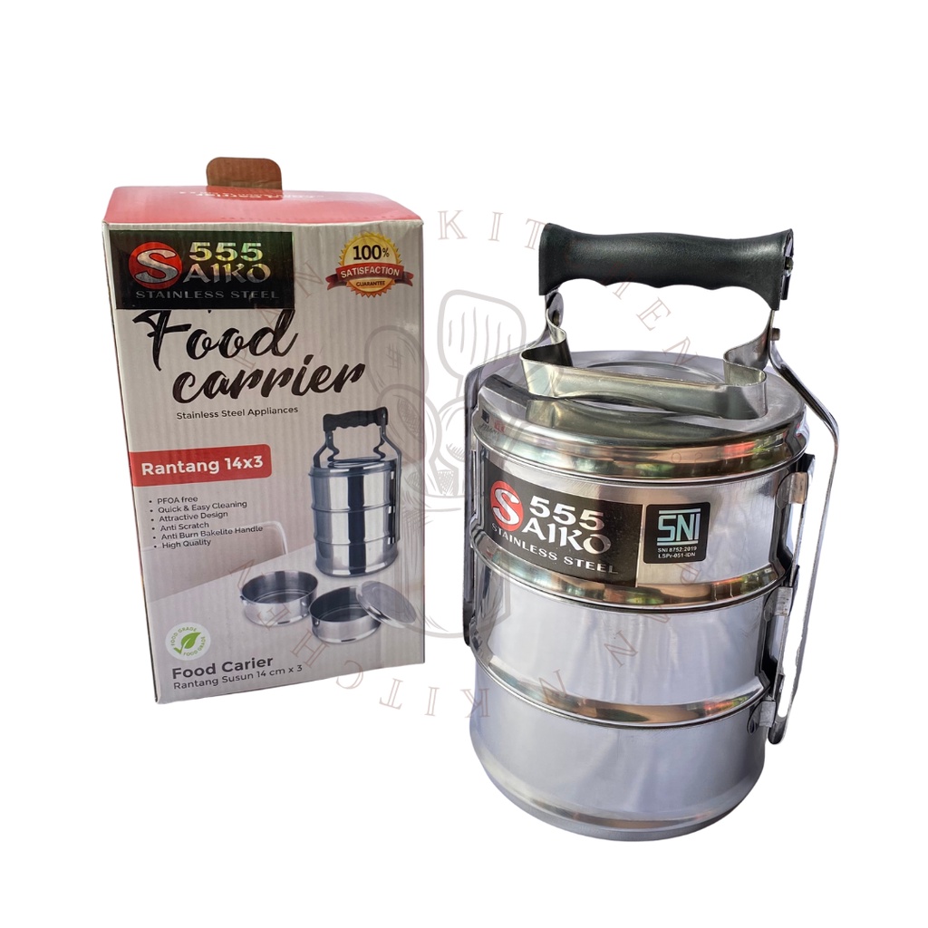Jual Food Carrier / Rantang Makanan 3 susun (14 cm) | Shopee Indonesia