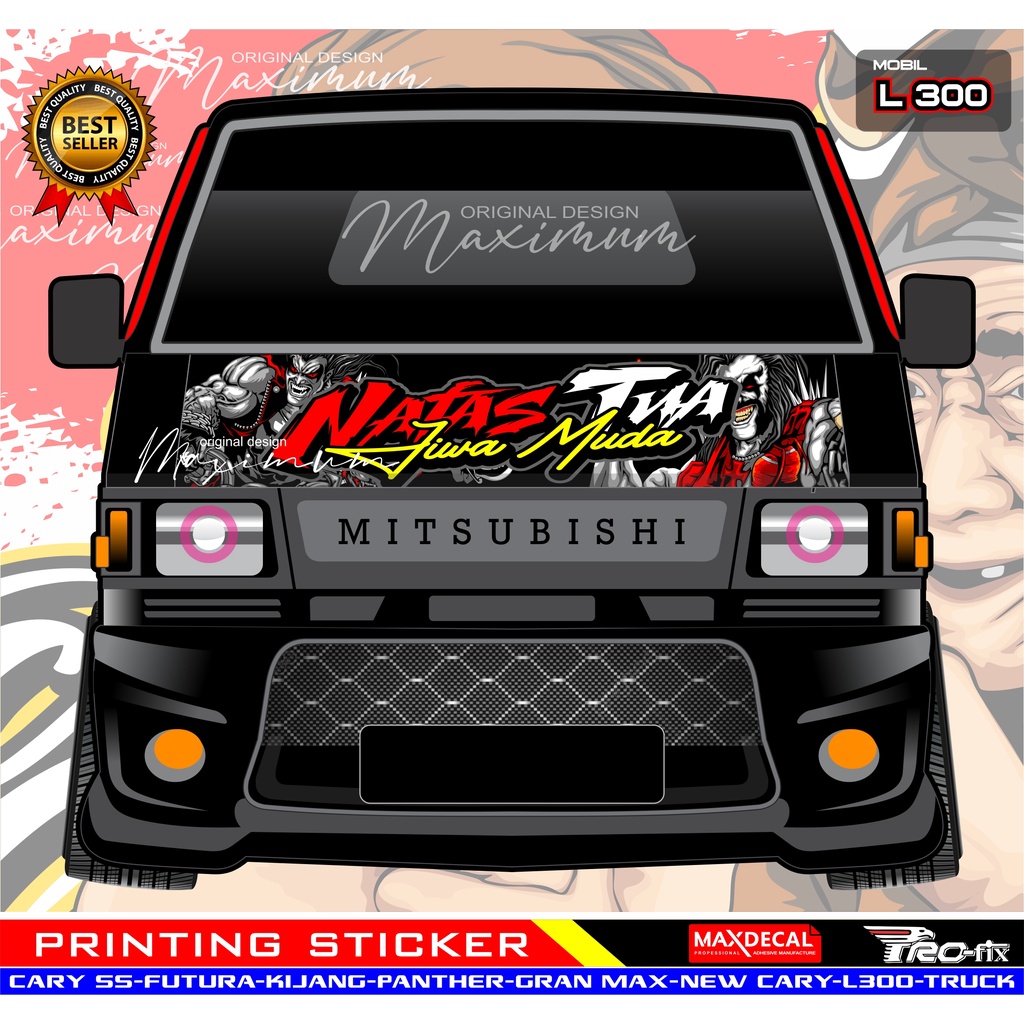 Jual STICKER KABIN DEPAN PICKUP L300 /KABIN DEPAN L300 CUSTOM ...