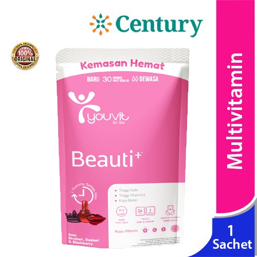 Jual Youvit Beauty + Rasa Strowberry, Rasberry, Blackberry Isi 30 Gummy ...