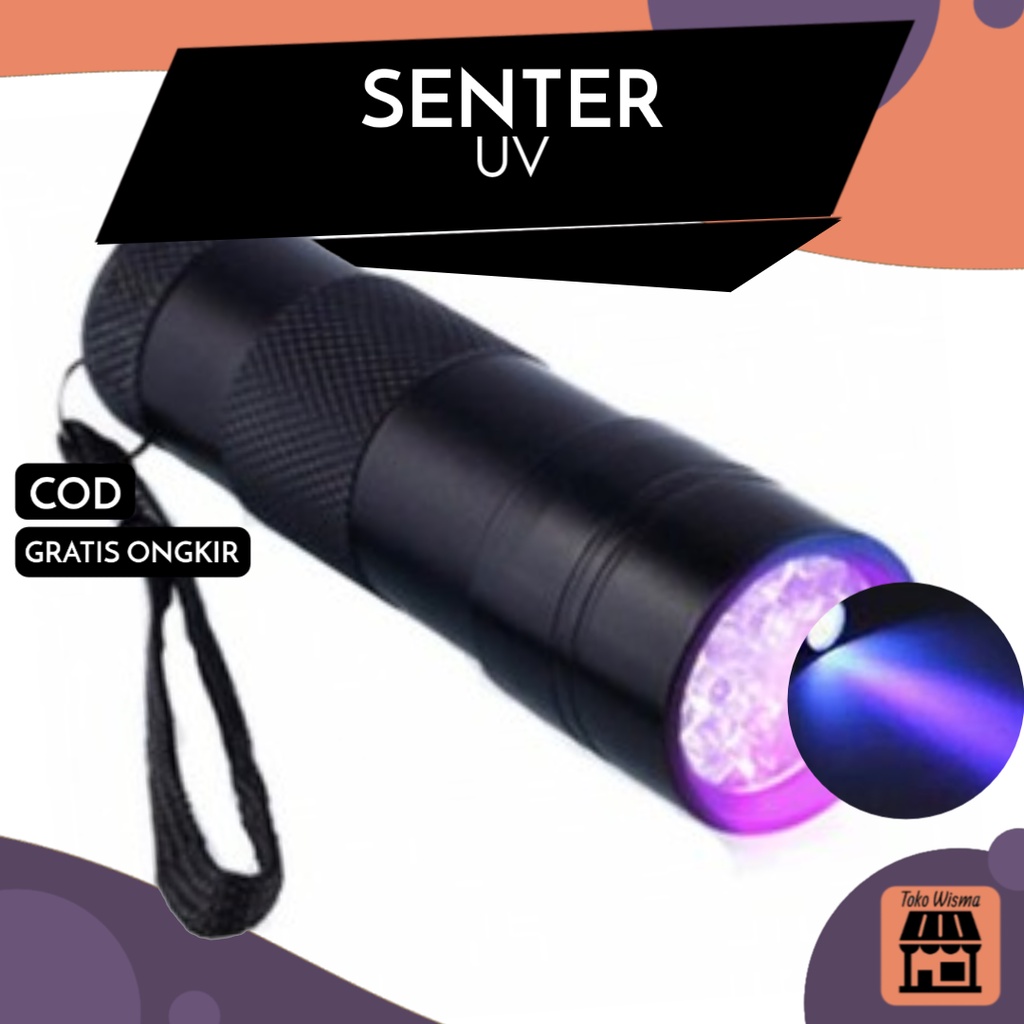 Jual (COD)Lampu Senter UV LED UV 5 Mode Zoomable Ultraviolet untuk Forensik Deteksi Uang Kertas ...