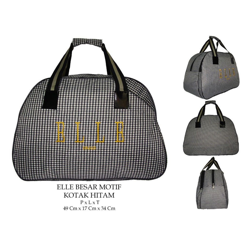 Jual tas pakaian besar / tas travel / elle besar motif / elle / tas ...