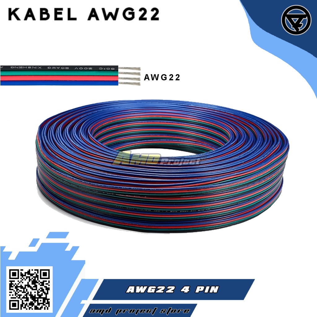 Jual Kabel AWG22 4 Jalur RGB Pin 50 Cm Per Meter Led Strip Ws2812 Cable ...