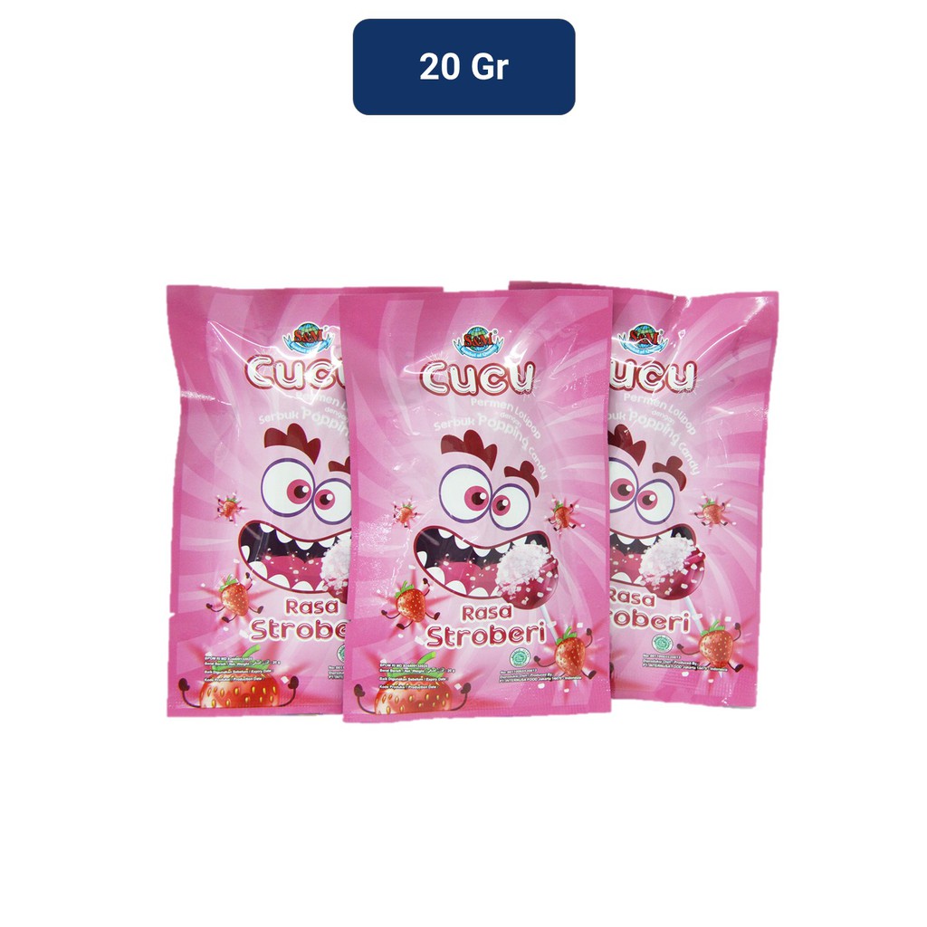 Jual Cucu Permen Lollipop Stroberi 20 gr | Shopee Indonesia