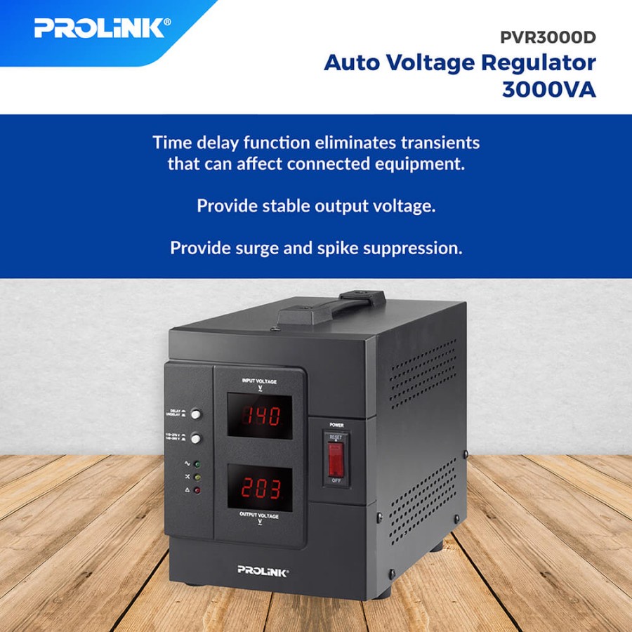 Jual Stabilizer PROLINK PVR3000D AVR Relay Controlled PVR Series 3000VA ...