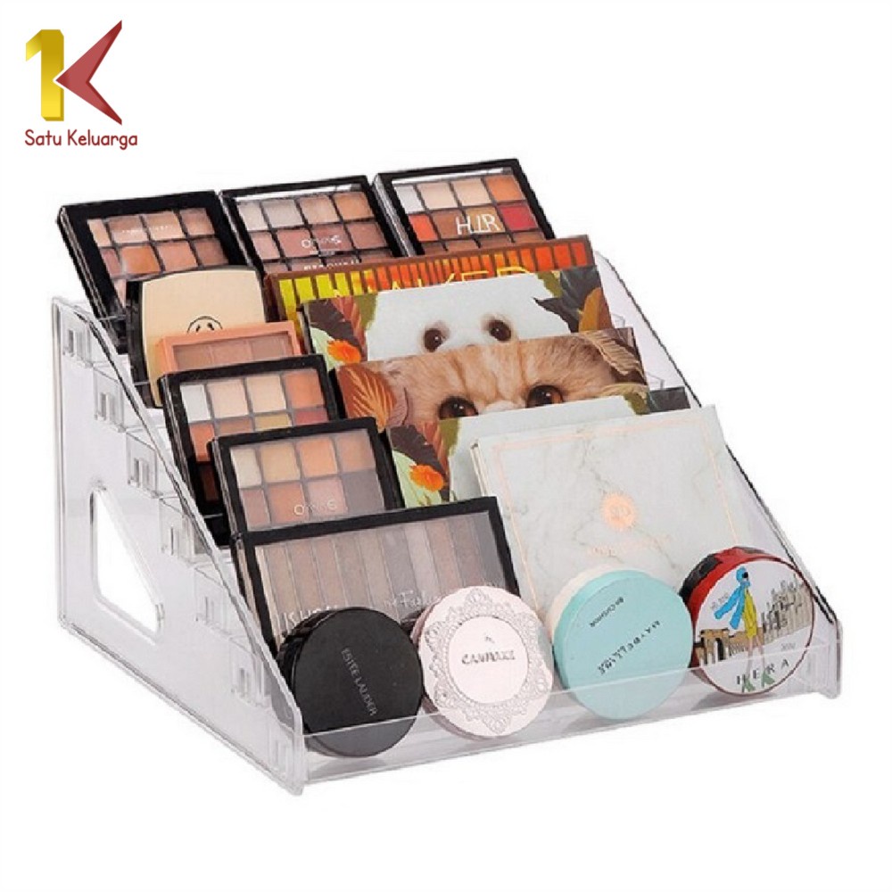 Jual Satu Keluarga Rak Akrilik 7 Tingkat K42 Rak Kosmetik Acrylic Grid ...