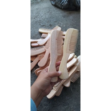 Jual Sisir Kayu/ Wooden Comb/ Sisir Kayu Gagang/Sisir Rambut | Shopee ...