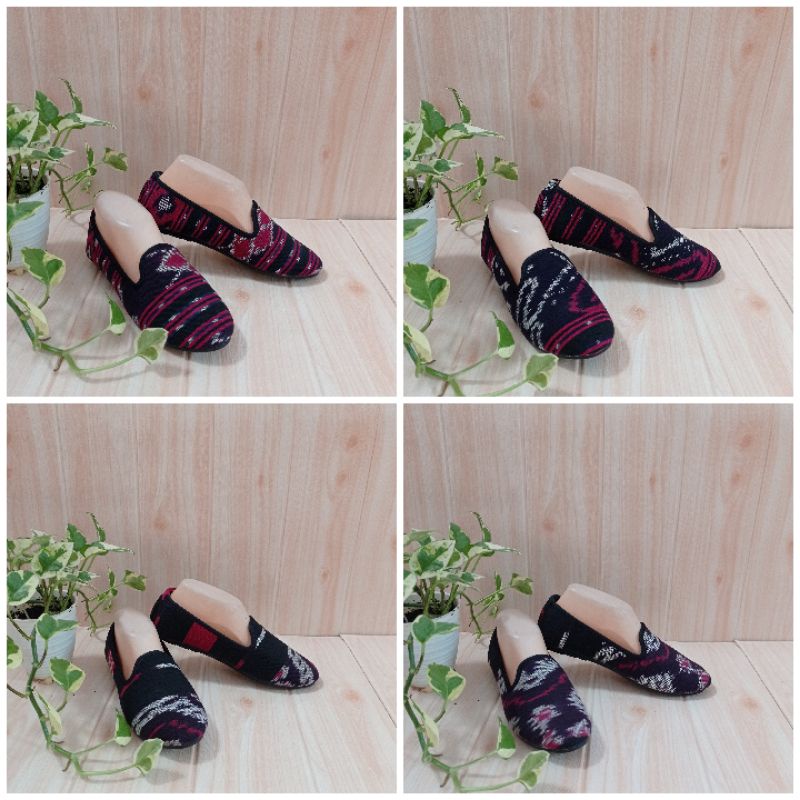 Jual Sepatu Tenun Flat Shoes Sepatu Kain Tenun Etnik Wanita | Shopee ...