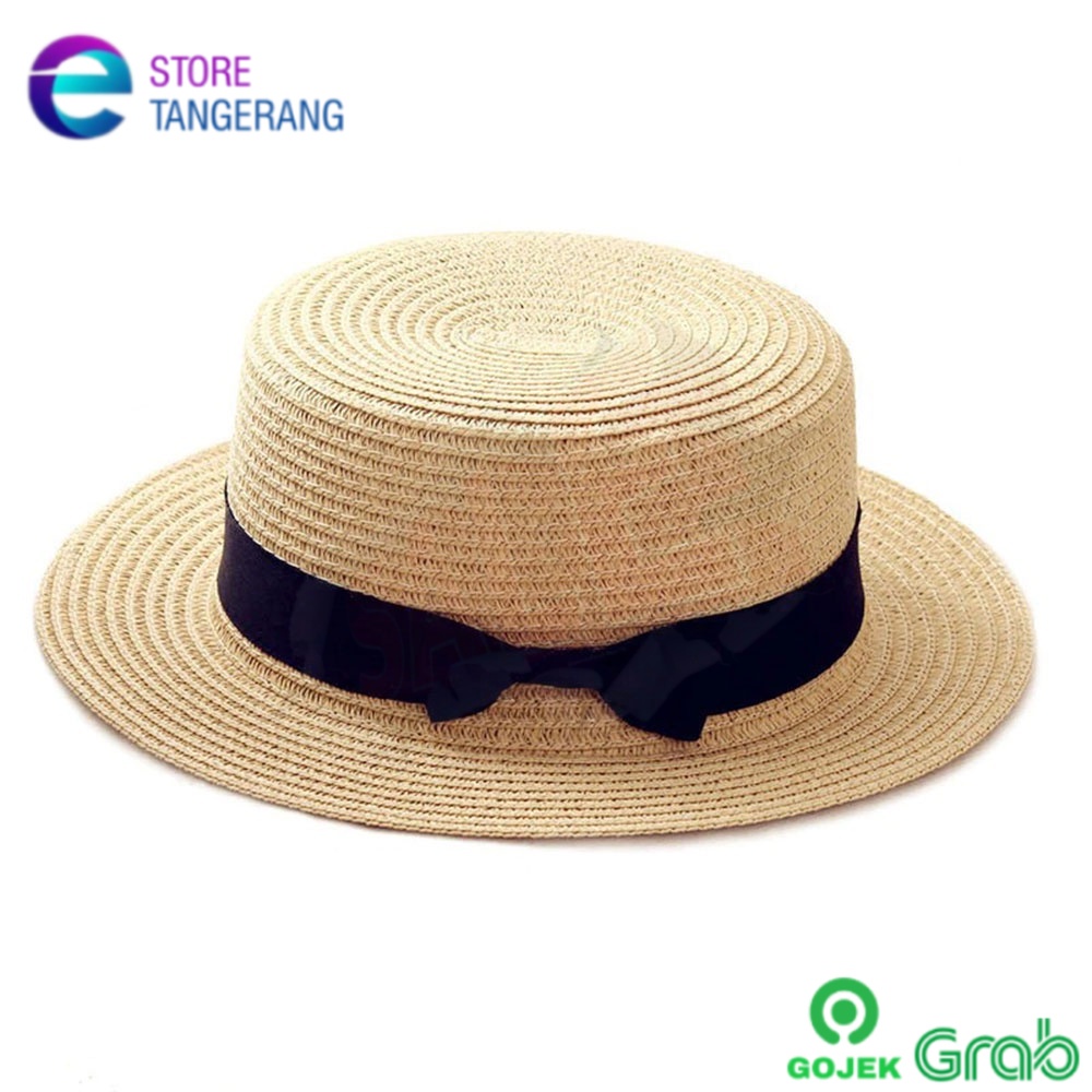 Jual Topi Pantai Panama Summer Sun Beach Straw Hat Wanita - CW48 | Shopee Indonesia