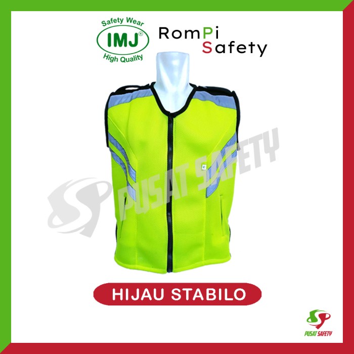 Jual Rompi Kerja Safety Double Mesh IMJ - Hijau Stabilo | Shopee Indonesia