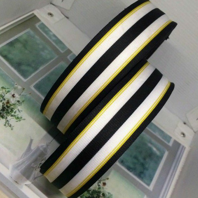 Jual PER METER,PITA SALUR LIST PUTIH,HITAM,KUNING 3.8CM. | Shopee Indonesia