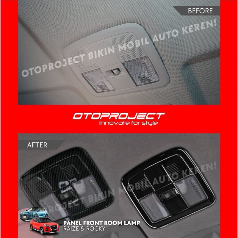 Jual panel front room lamp Raize Rocky panel lampu platfon hitam carbon ...