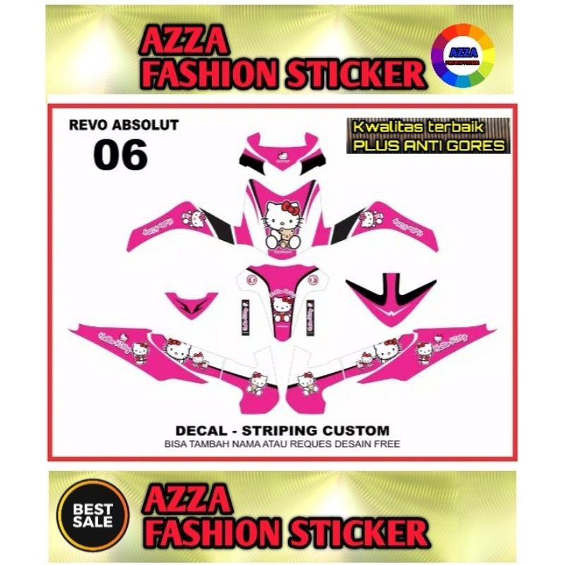 Jual Sticker Striping Decal Revo Absolute, Sticker Decal Honda Revo ...