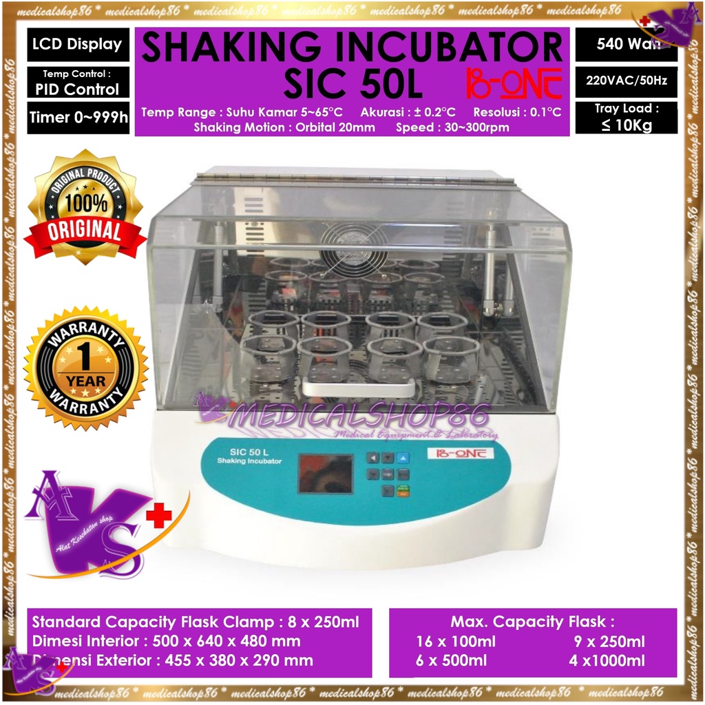 Jual SIC-50L Shaking Incubator 30-300rpm Capacity 50 Liter. B-ONE | Shopee Indonesia