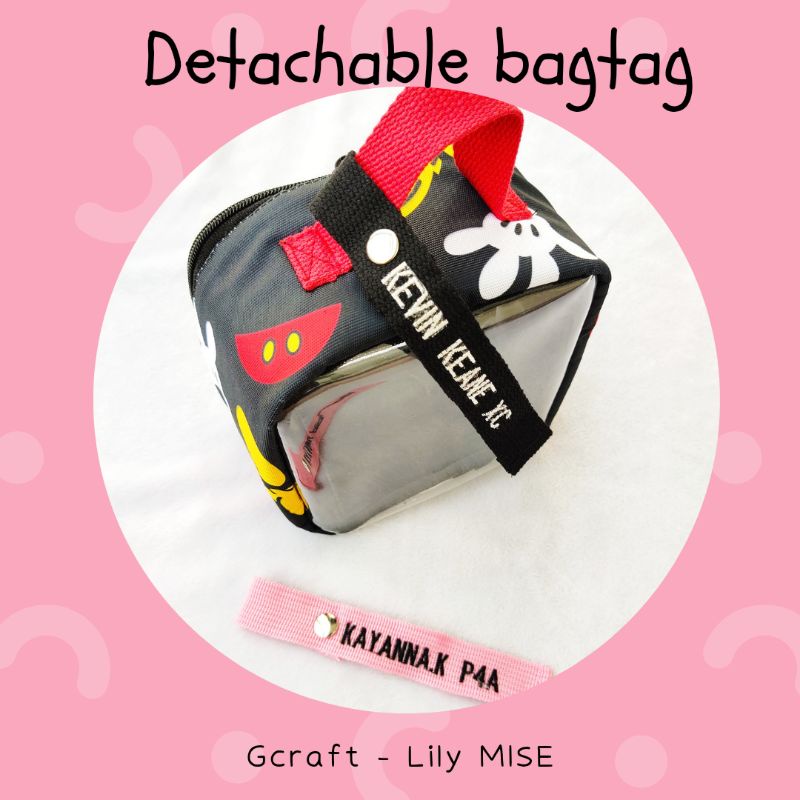 Jual detachable bagtag - personalise bag tag - gantungan tas bordir ...