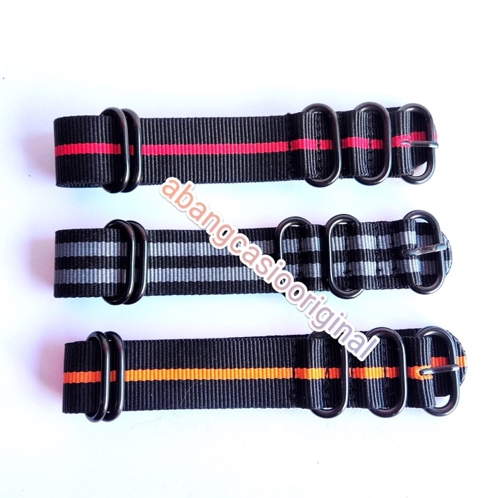 Jual Tali Zuli Tali Nato Buckle Hitam Model Motif Kombinasi Tali Nylon ...