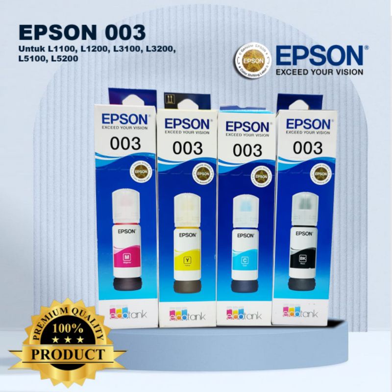 Jual Tinta Epson 003 T003 T-003 Untuk L1110 L3110 L3150 Original bisa ...