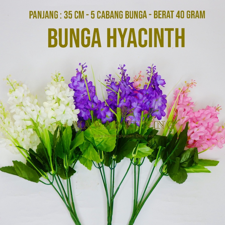 Jual [ 5 Tangkai ] Artifisial Bunga Hyacinth / Artifisial Bunga ...