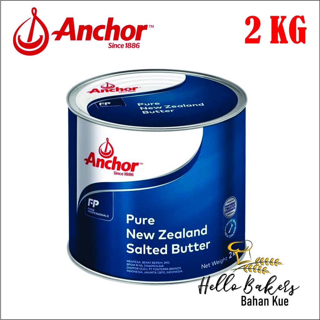 Jual ANCHOR SALTED BUTTER 2kg / BUTTER /MENTEGA /ANCHOR BUTTER ...