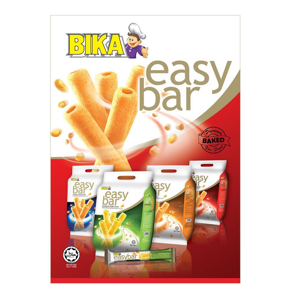 Jual Bika Easy Bar Corn Stick Snack Jagung Rasa BBQ / Seaweed / Cheese ...