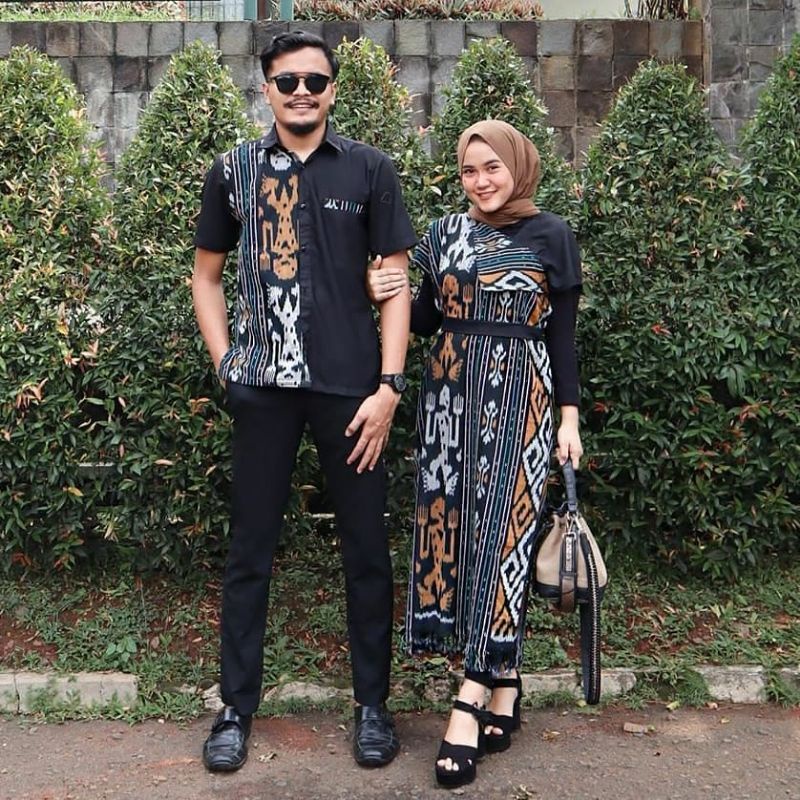 Jual set couple tenun troso-baju couple tenun etnik-baju prewedd | Shopee Indonesia