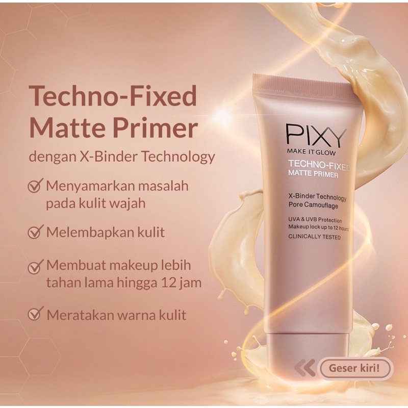 Jual PIXY MAKE IT GLOW TECHNO FIXED MATTE PRIMER 25ml | Shopee Indonesia