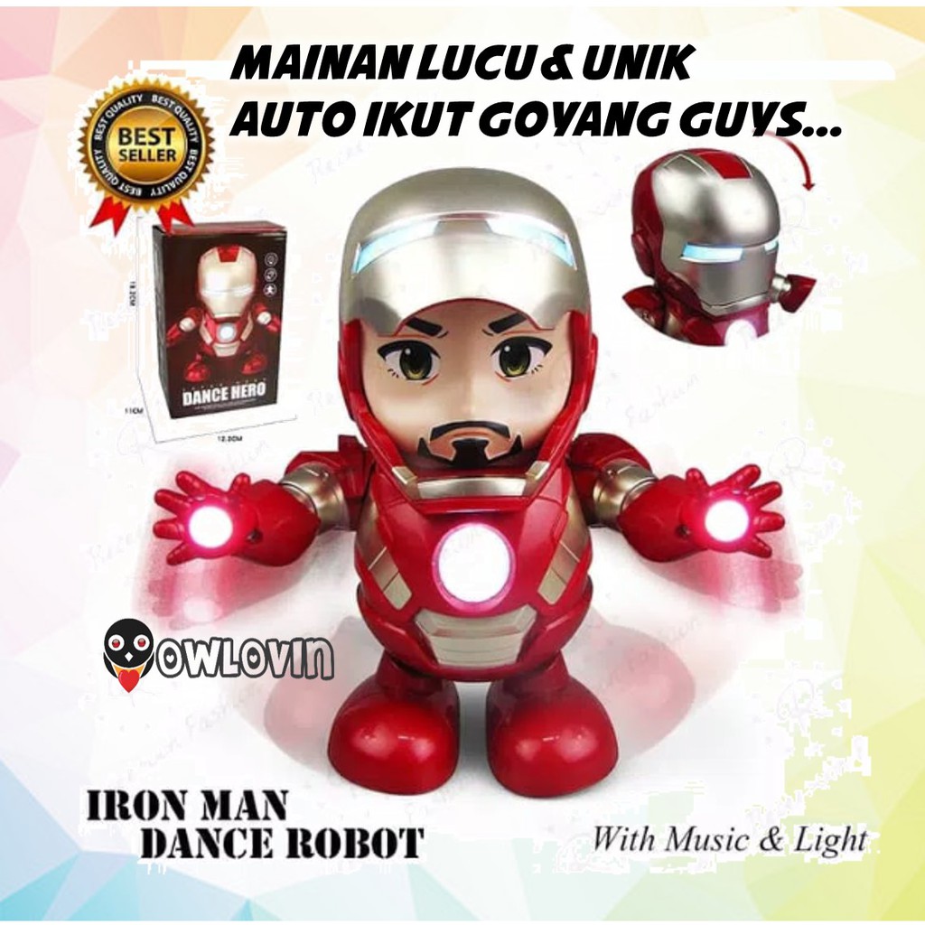 Jual MAINAN LUCU: HERO DANCE ROBOT AVENGER IRON MAN / MAINAN ANAK COWOK ...