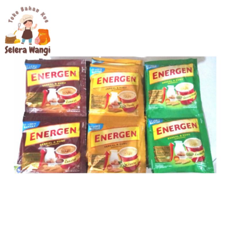 Jual MINUMAN SEREAL SUSU ENERGEN 10 SACHET (COKLAT, VANILLA, KACANG ...
