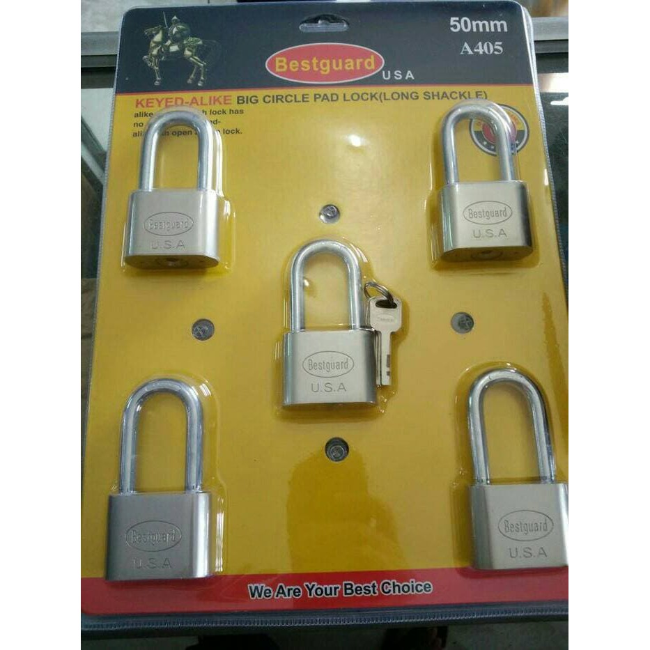 Jual Gembok Rumah / Toko Bestguard Keylike 50mm x 5pcs Panjang | Shopee ...