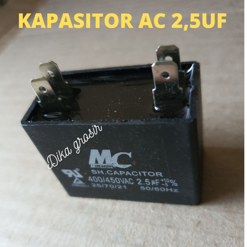 Jual KAPASITOR 2,5UF MERK MC ORIGINAL SOKET | Shopee Indonesia