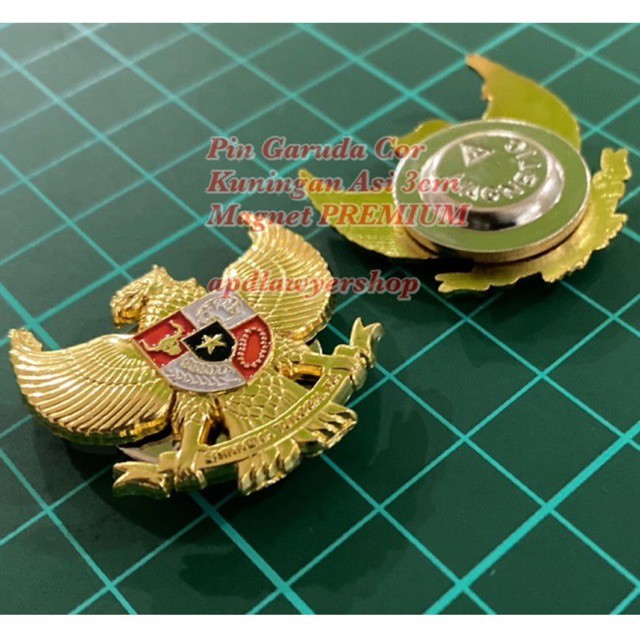 Jual Pin Garuda Pancasila Cor Kuningan Asli Tebal 3cm Magnet ORIGINAL ...