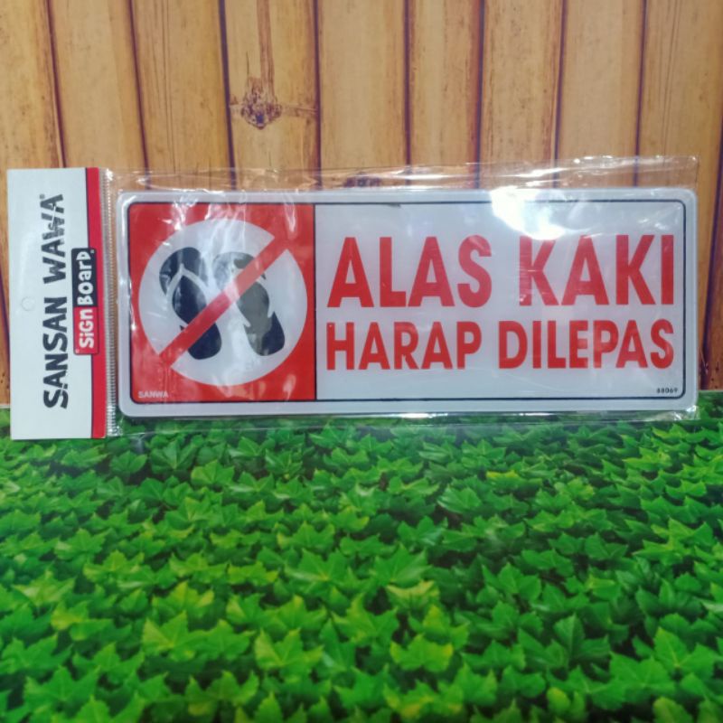 Jual PAPAN ACRYLIC ALAS KAKI || AKRILIK PAPAN TULISAN ALAS KAKI HARAP ...