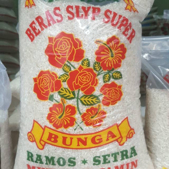 Jual Beras Cap Bunga Ukuran 5kg Harga Murah,Kualitas PUlen!!! | Shopee ...