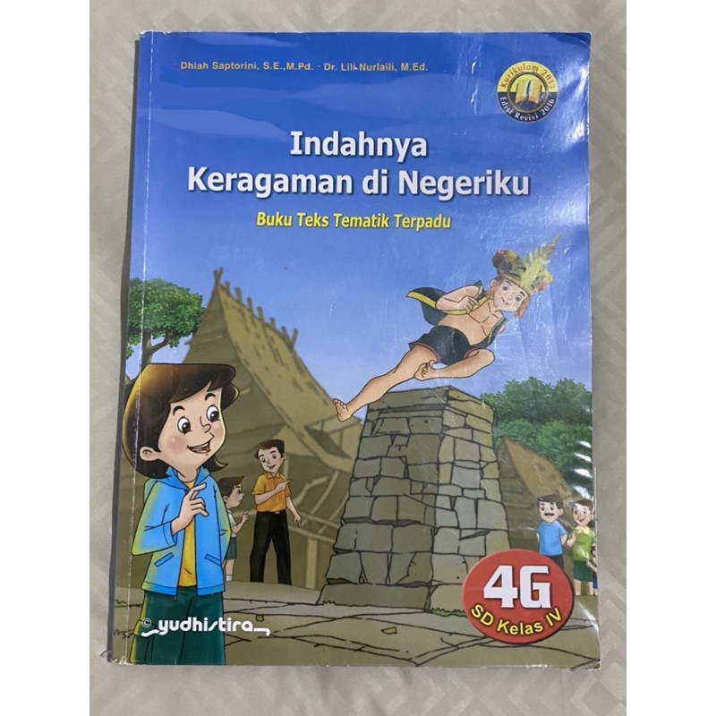 Jual Buku Teks Tematik Indahnya Keragaman Di Negeriku 4g Sd Kelas Iv