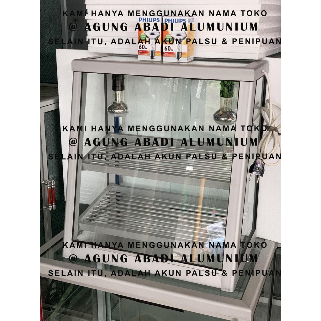 Jual Etalase / Showcase / Pemanas Ayam Fried Chicken 2 Rak 2 Lampu ...