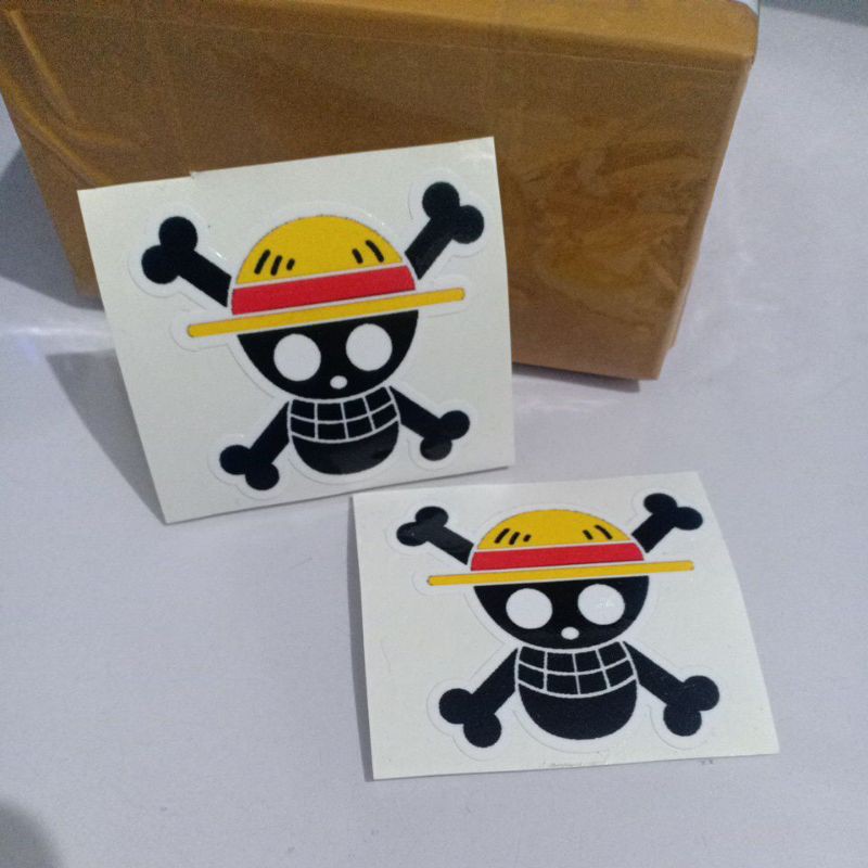 Jual STICKER LOGO MONKEY D LUFFY BLACK ANIME ONE PIECE UNOFFICIAL ...