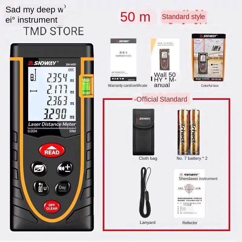 Jual Meteran Laser SNDWAY 50M Digital Laser Distance 50 M SW-M50 ...