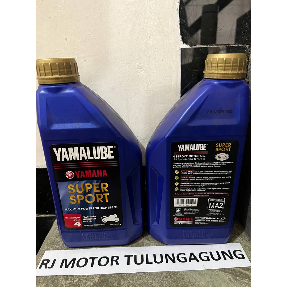 Jual Oli Motor Yamalube Super Sport 10 W-40 4, API SERVICE SL, 1 liter ...