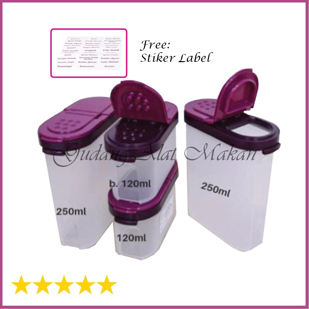 Jual TUPPERWARE Spice T Go 3pcs free 1pcs 250ml | Shopee Indonesia