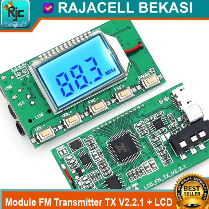 Jual Module Fm Radio Transmitter Tx V2.2.1 Lcd Pemancar Radio 76Mhz ...