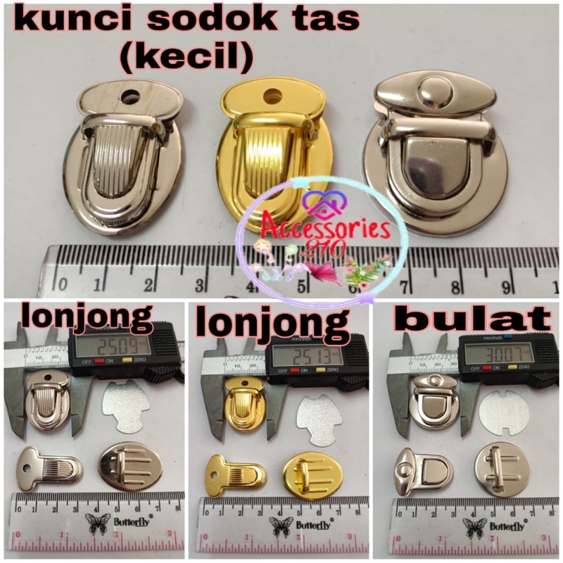 Jual [12pcs] kunci sodok tas / kunci tas sodok besi kecil | Shopee ...